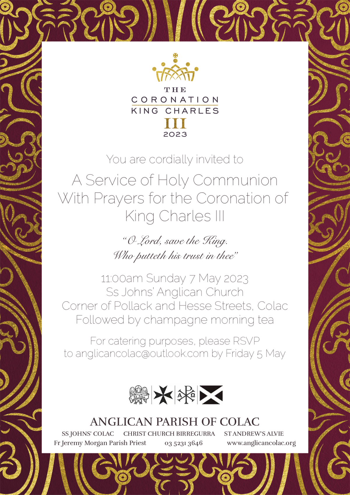 Service to mark Coronation of King Charles III - Colac Otway Shire